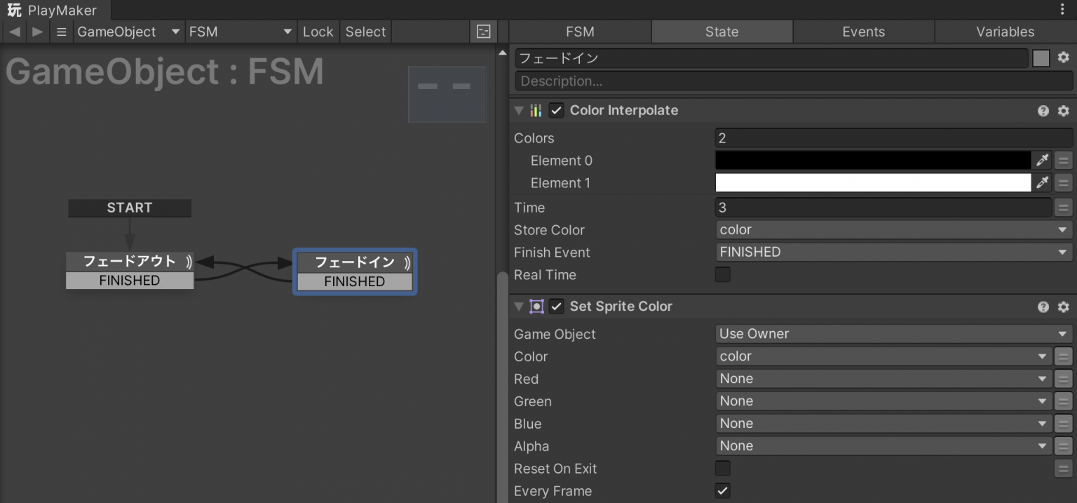 【Unity PlayMaker】画像をフェードイン フェードアウトさせる方法 | TechTech Note